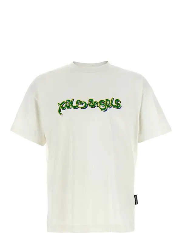 Palm Angels Thai Logo' T-shirt - White