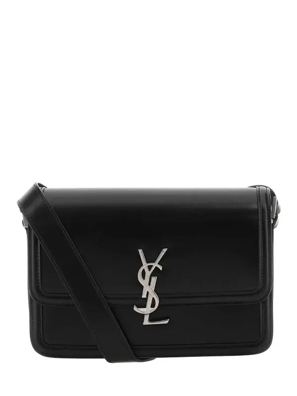 Saint Laurent Leather Solferino Shoulder Bag - Black