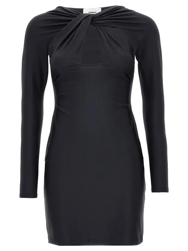 Coperni Twisted Cut-out Dress - Black
