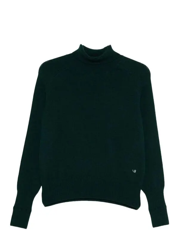 Victoria Beckham Turtle-neck Wool Jumper - Green