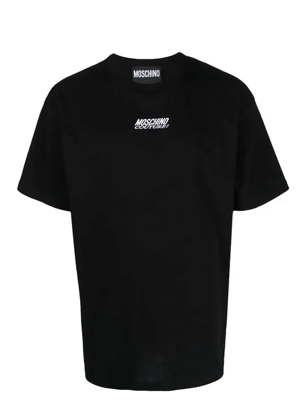 Moschino Embroidered Cotton T-shirt - Black