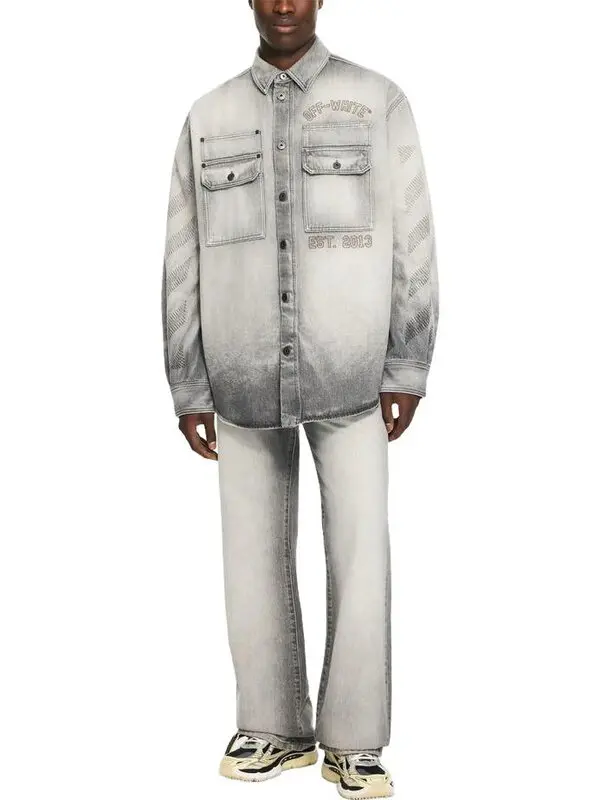 Off-White Slim-fit Denim Jeans - Gray