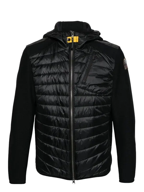 PARAJUMPERS Padded Panel Hooded Jacket - Black