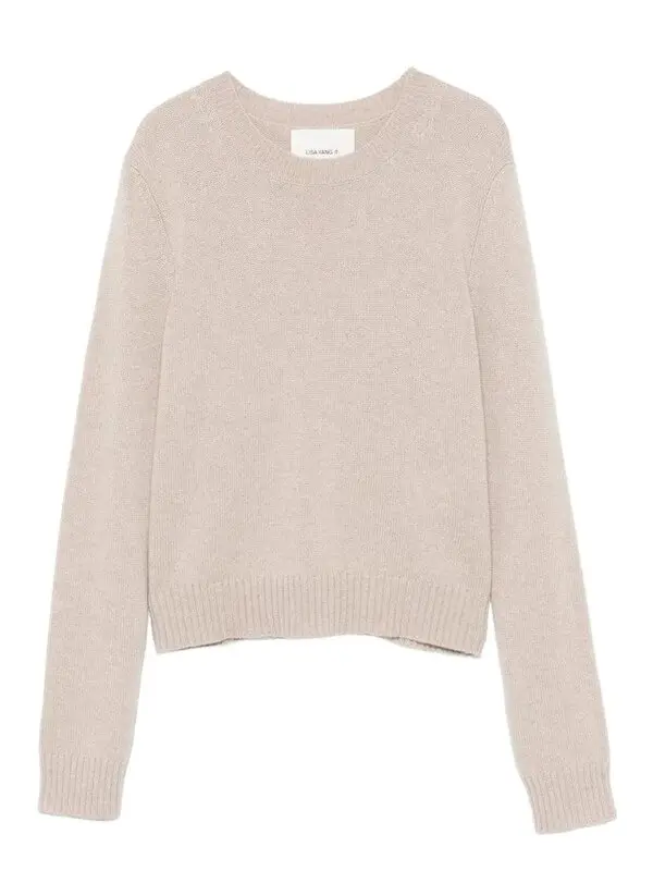 LISA YANG Cashmere Crew Neck Pullover - Cream