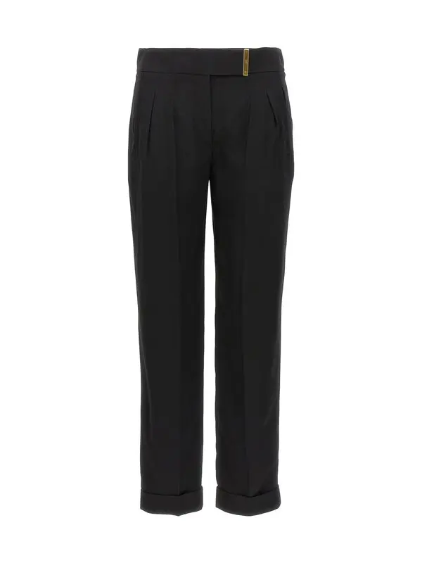 TOM FORD Metal Bar Detail Trousers - Black