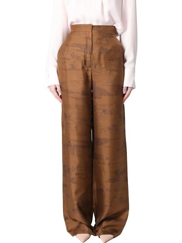 Max Mara Silk Trousers - Brown