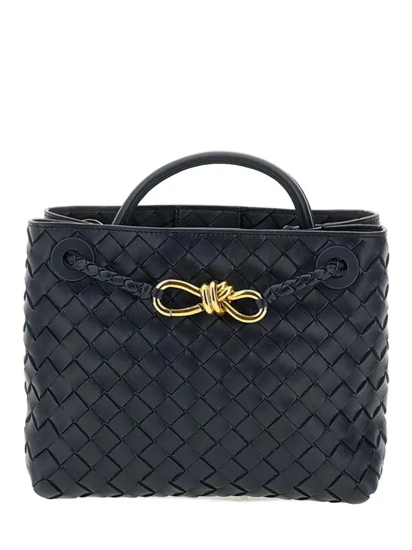 Bottega Veneta Andiamo Small Woven Leather Bag - Blue