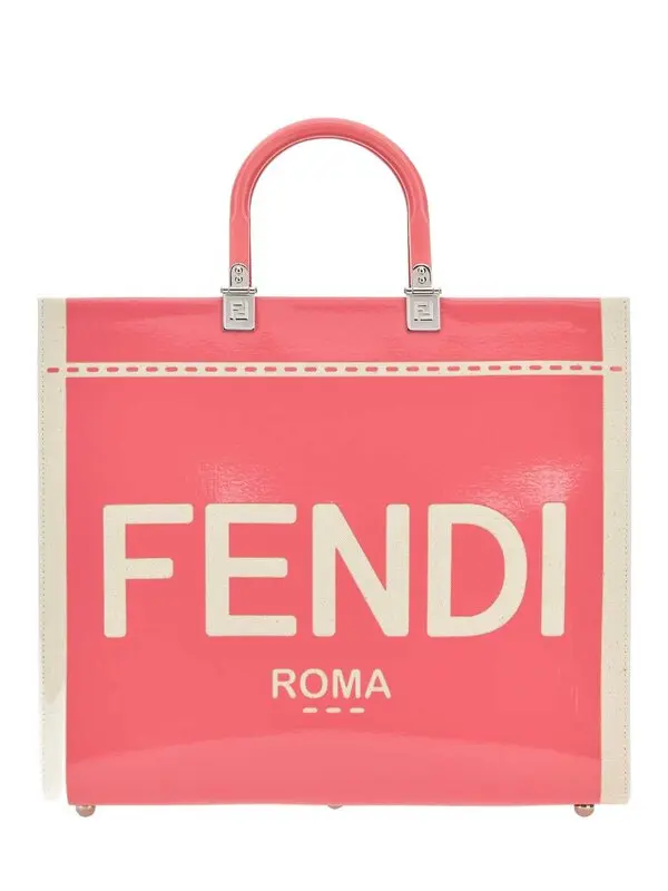 Fendi Canvas Medium Sunshine Shopper - Multicolor