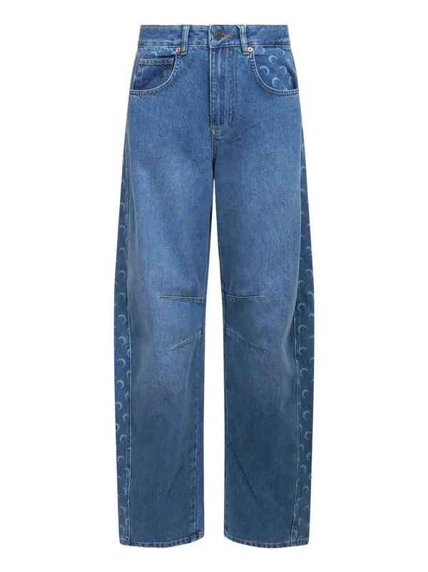 MARINE SERRE Moon Laser Baggy Jeans - Multicolor