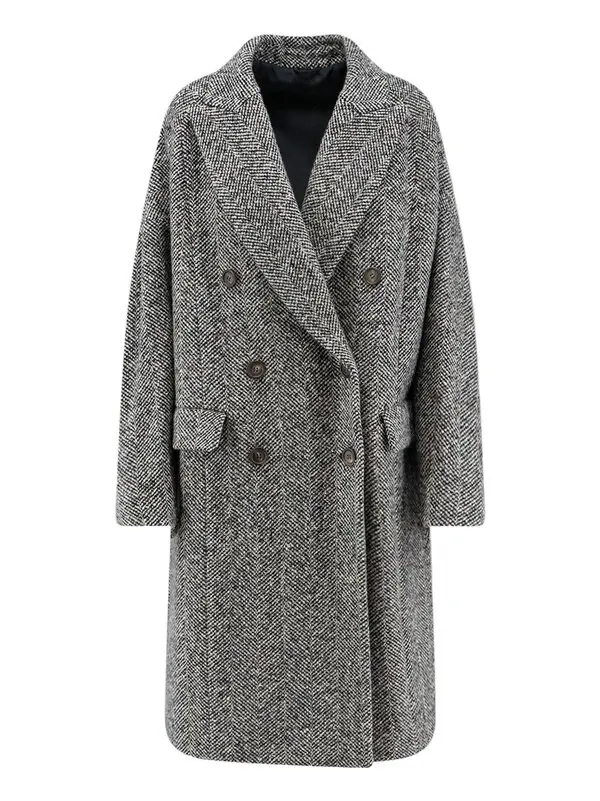 Brunello Cucinelli Virgin Wool And Alpaca Overcoat - Multicolor