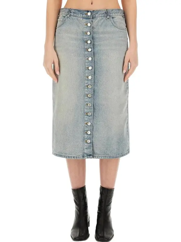 COURREGES Midi Skirt - Blue