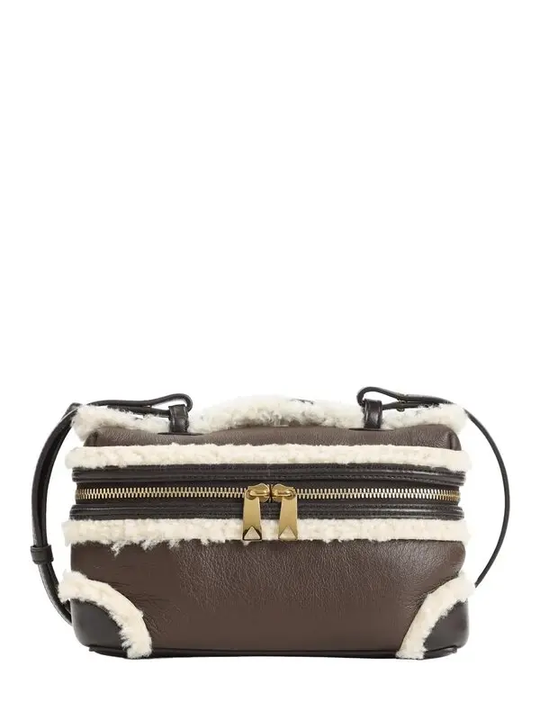 Bottega Veneta Lamb Leather Shoulder Bag - Brown