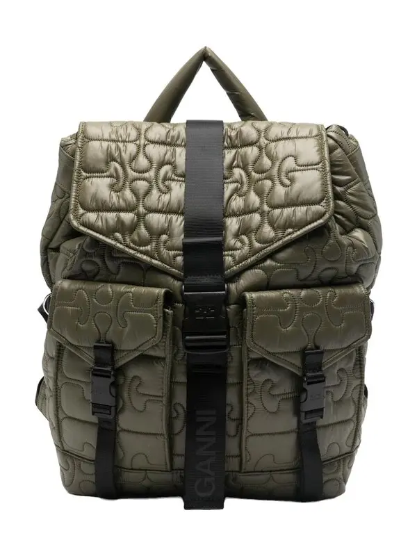 GANNI Quilted Nylon Backpack - Multicolor