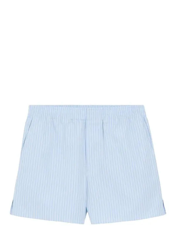 AMI Paris Striped Cotton Shorts - Multicolor