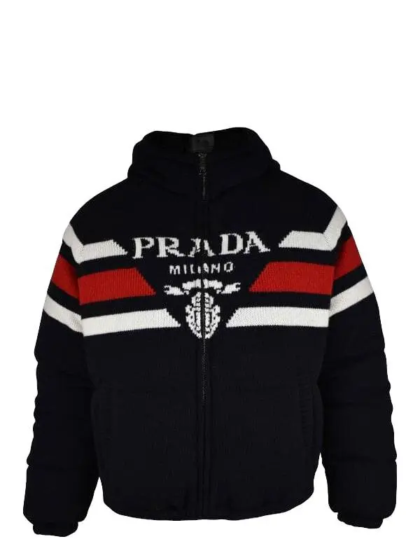 Prada Cashmere-blend Down Jacket - Black