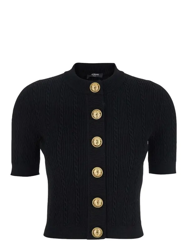 Balmain Crewneck Cardigan - Multicolor