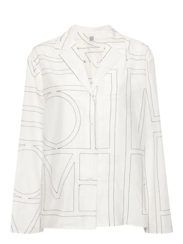 TOTEME Cotton Blend Pajama Shirt - Multicolor