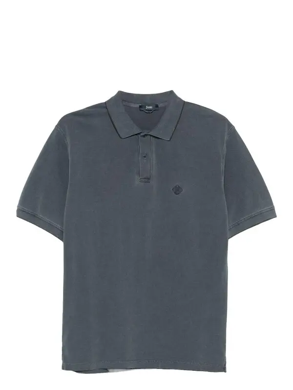 Herno Logo Cotton Polo Shirt - Multicolor