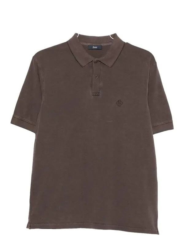 Herno Logo Cotton Polo Shirt - Multicolor