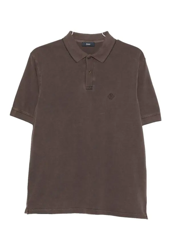 Herno Logo Cotton Polo Shirt - Multicolor