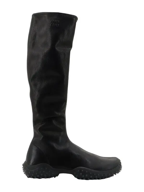 Miu Miu Stretch Leather Boots - Multicolor