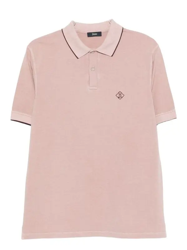 Herno Logo Cotton Polo Shirt - Multicolor