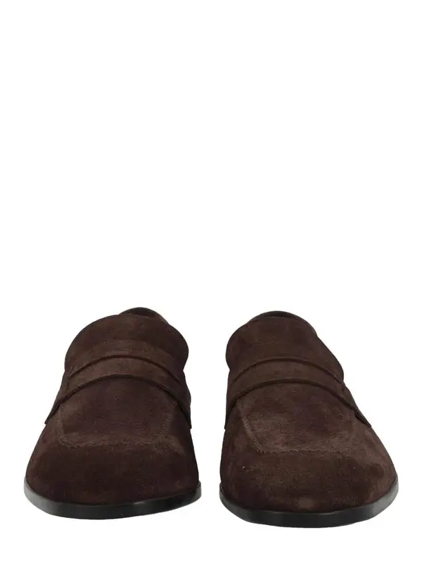 TOM FORD Sean Suede Penny Loafers - Brown