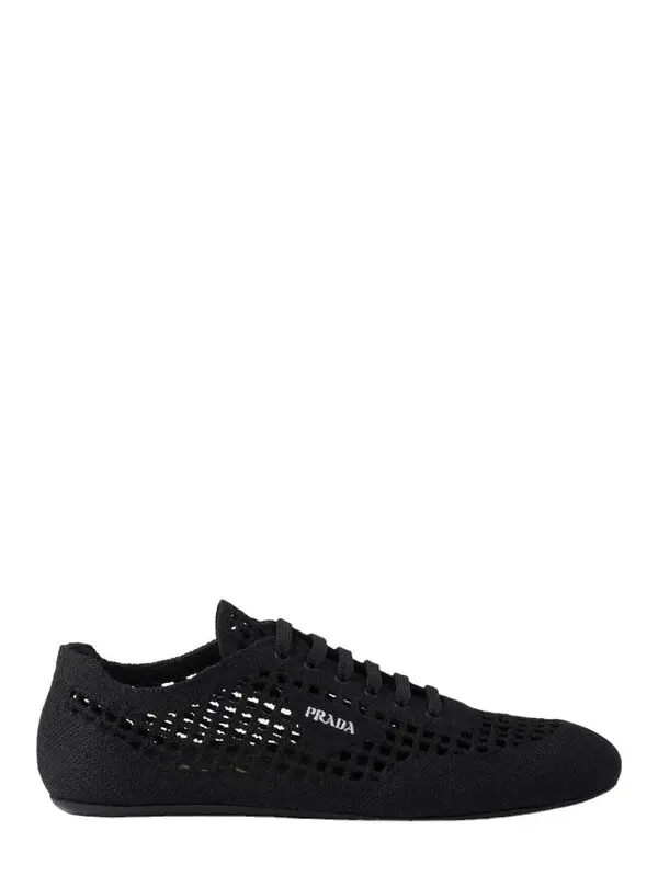Prada Crochet Sneakers - Black