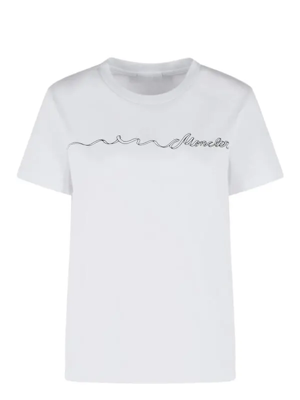 Moncler Logo Cotton T-shirt - Multicolor