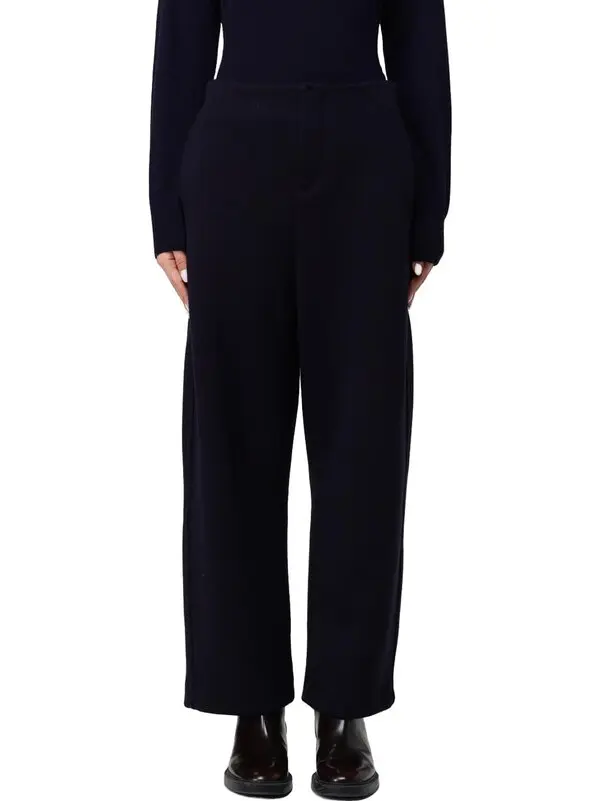 Max Mara Solid Wide Leg Trousers - Blue