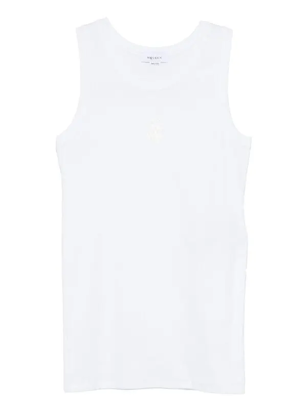 Alexander McQueen Skull Cotton Tank Top - Multicolor