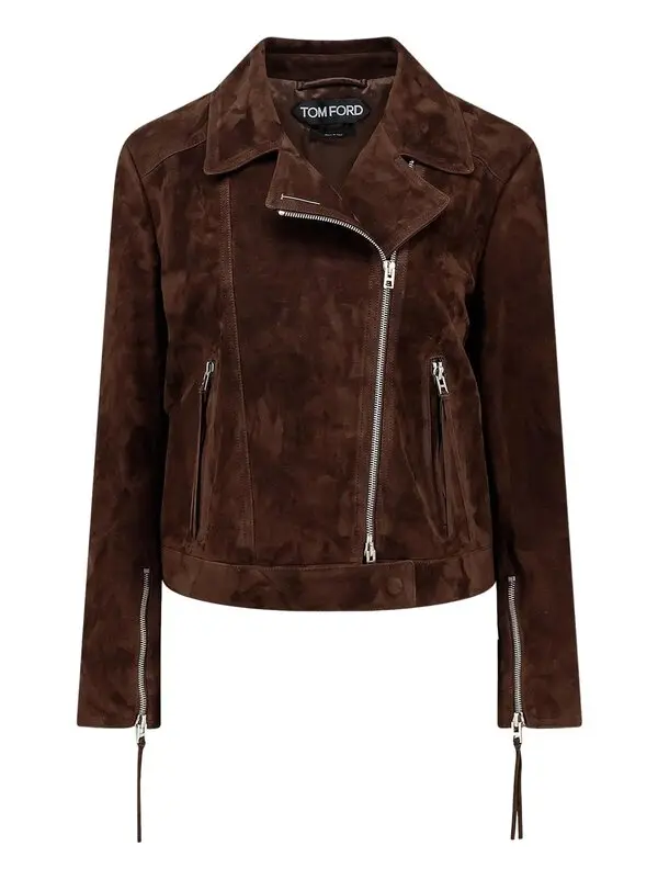 TOM FORD Suede Biker Jacket - Multicolor