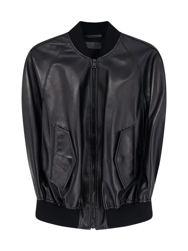 Balenciaga Sleeveless Leather Jacket - Black
