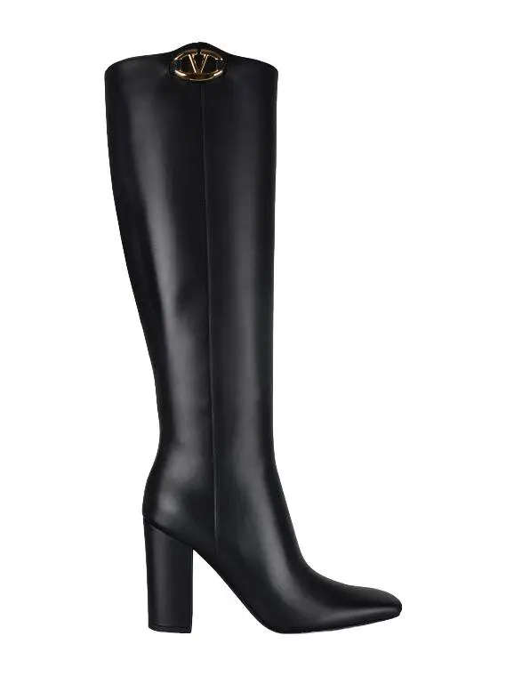 Valentino Garavani Vlogo Leather Boots - Black