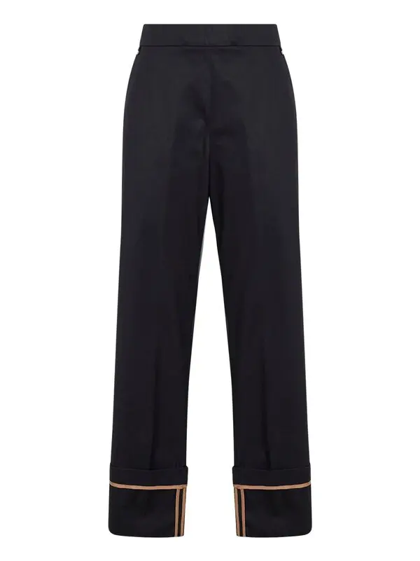 Herno Cotton Gabardine Turn-up Trousers - Multicolor
