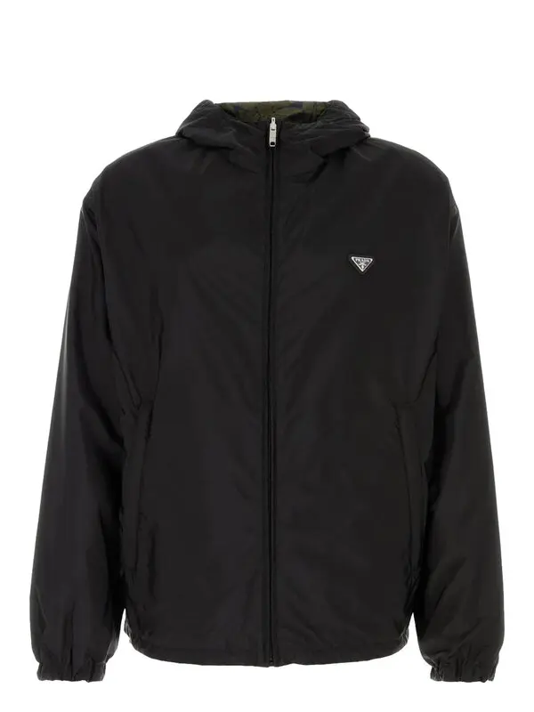 Prada Reversible Jacket In Re-nylon - Black