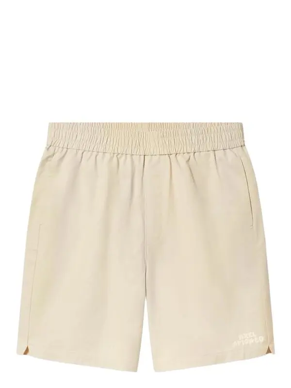 Axel Arigato Logo Detail Cotton Bermuda Shorts - Cream