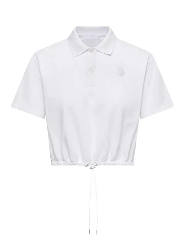 Moncler Logo Patch Polo Top - White