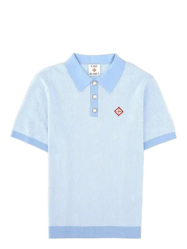 Casablanca Polo In Maglia A Righe - Multicolor