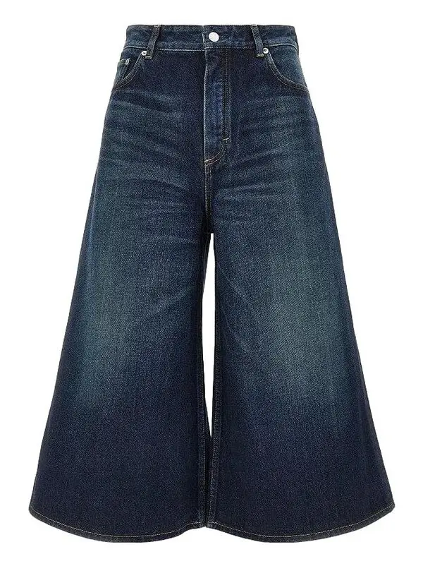 Alaïa Denim Palazzo Shorts - Blue