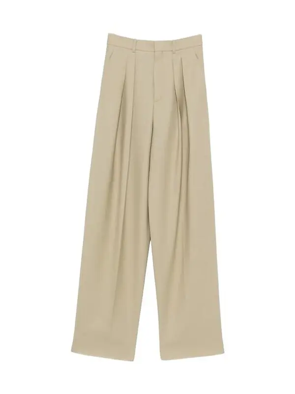 Saint Laurent Neutrals Trousers Tailored Trousers - Cream