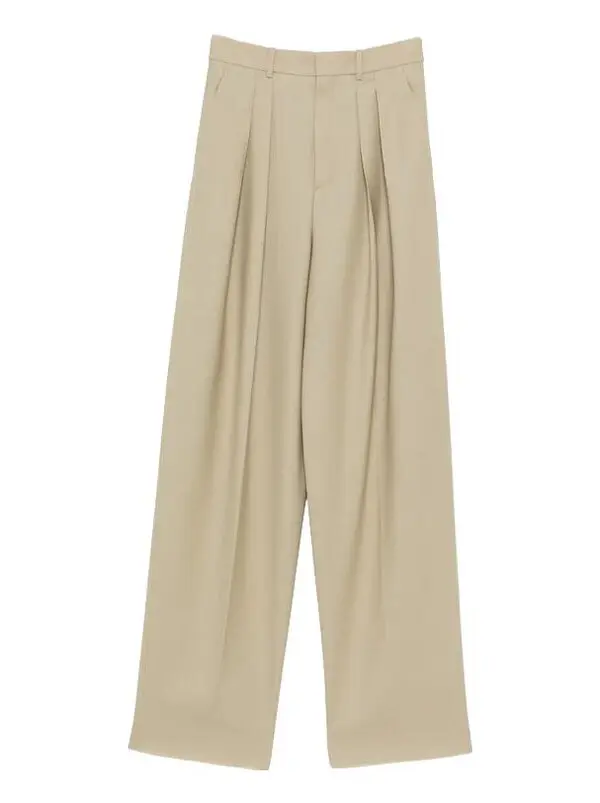 Saint Laurent Tailored Trousers - Cream