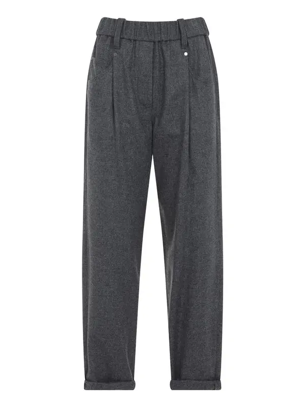Brunello Cucinelli Pull On Pants - Gray