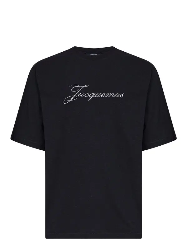 Jacquemus Black Jersey The Logo-printed T-shirt - Multicolor