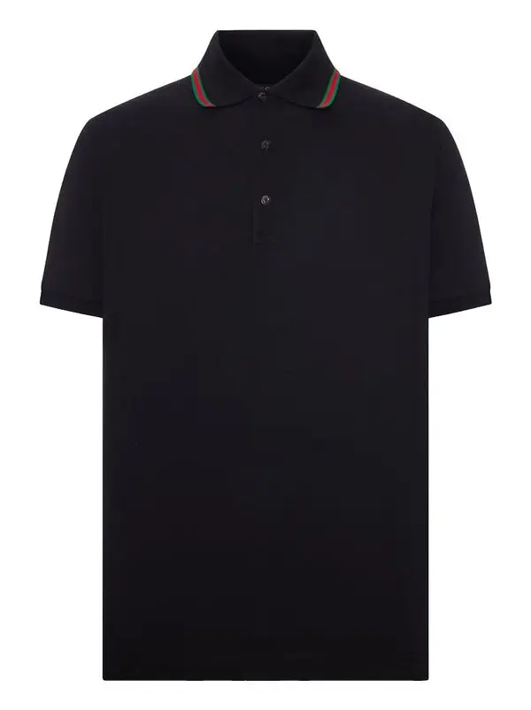 Gucci Cotton Piqué Jersey Polo - Black