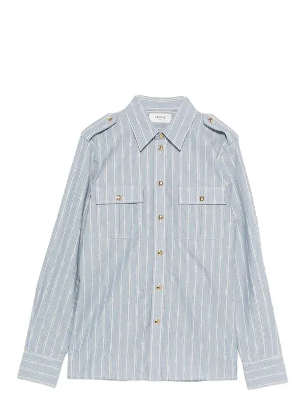 Celine Striped Cotton Shirt - Multicolor
