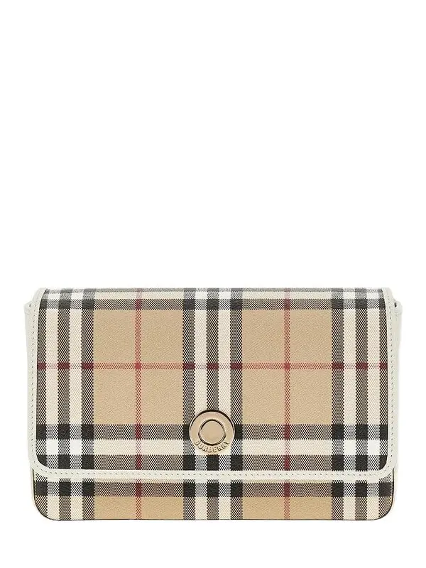 Burberry Check Coated Canvas Hampshire Bag - Cream