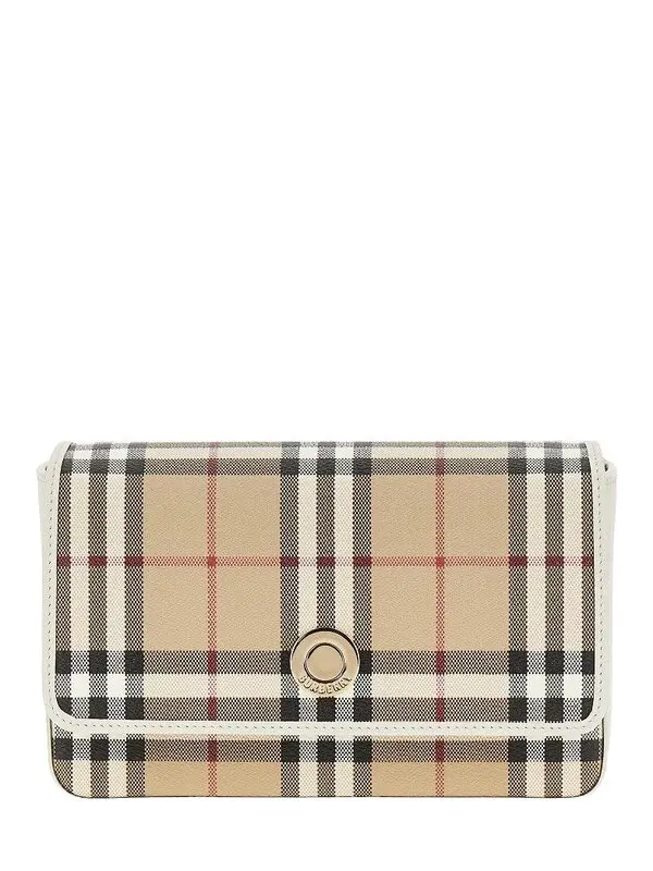 Burberry Check Coated Canvas Hampshire Bag - Cream