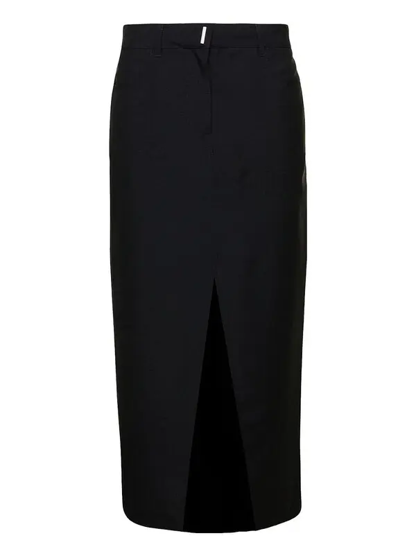 Givenchy Long Skirt With Front Split - Multicolor