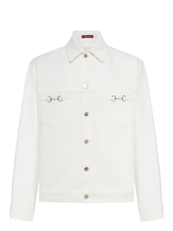 Gucci Horsebit Denim Jacket - White